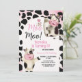 Cute Holy Cow Moo Moo Any Age Birthday Party Invitation | Zazzle