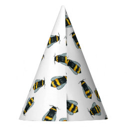Cute honey bee bumble bee birthday party hat | Zazzle