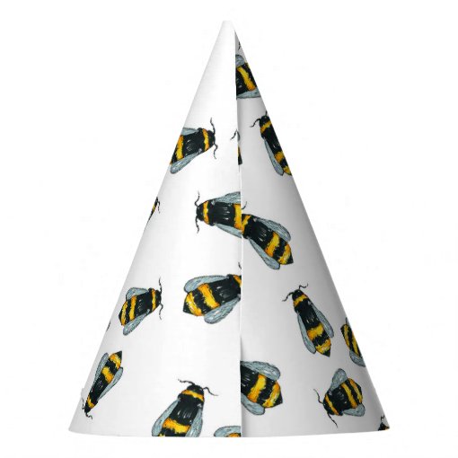 Cute honey bee bumble bee birthday party hat | Zazzle