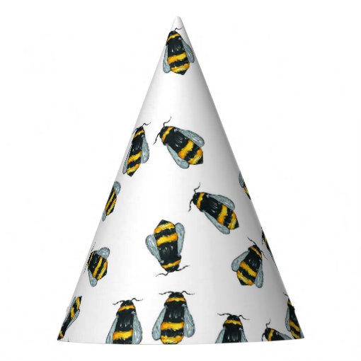 Cute honey bee bumble bee birthday party hat | Zazzle