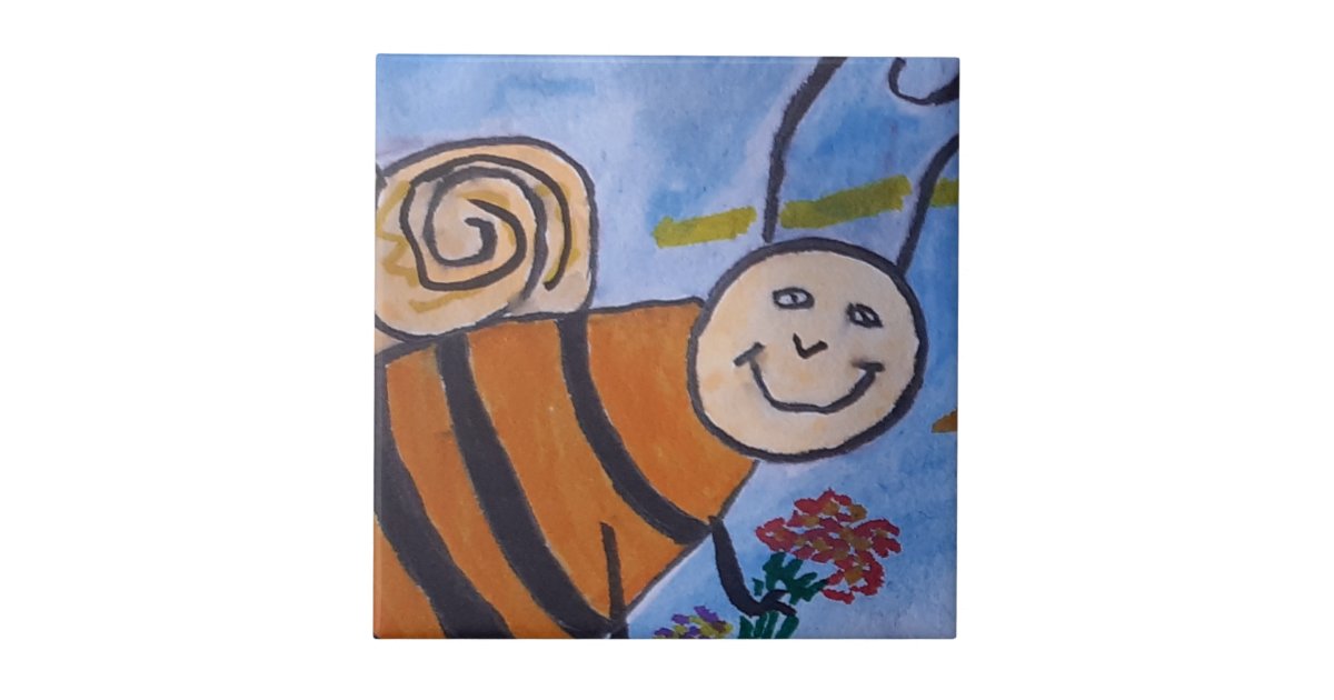 Cute Honey Bee Ceramic Tile | Zazzle