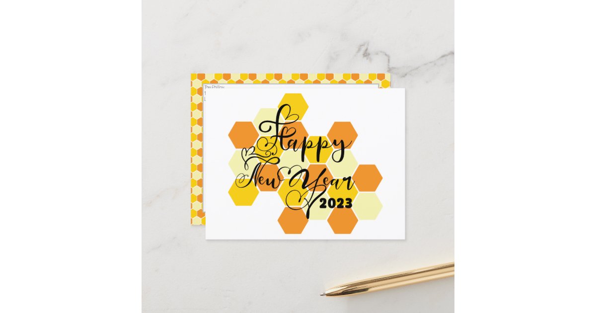 Cute Honeycomb Pattern Postcard | Zazzle
