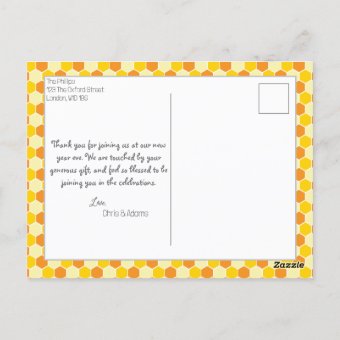 Cute Honeycomb Pattern Postcard | Zazzle