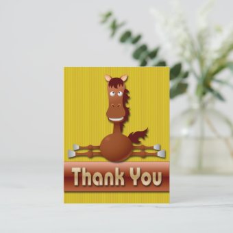 CUTE HORSE THANK YOU NOTE CARDS | Zazzle