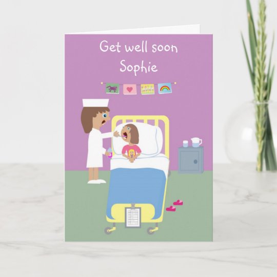 Cute Hospital Get Well Soon card | Zazzle.com