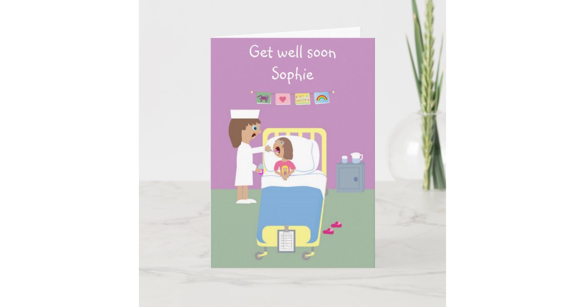 Cute Hospital Get Well Soon card | Zazzle