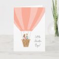 Cute Hot Air Balloon Names Wedding Greeting Card | Zazzle