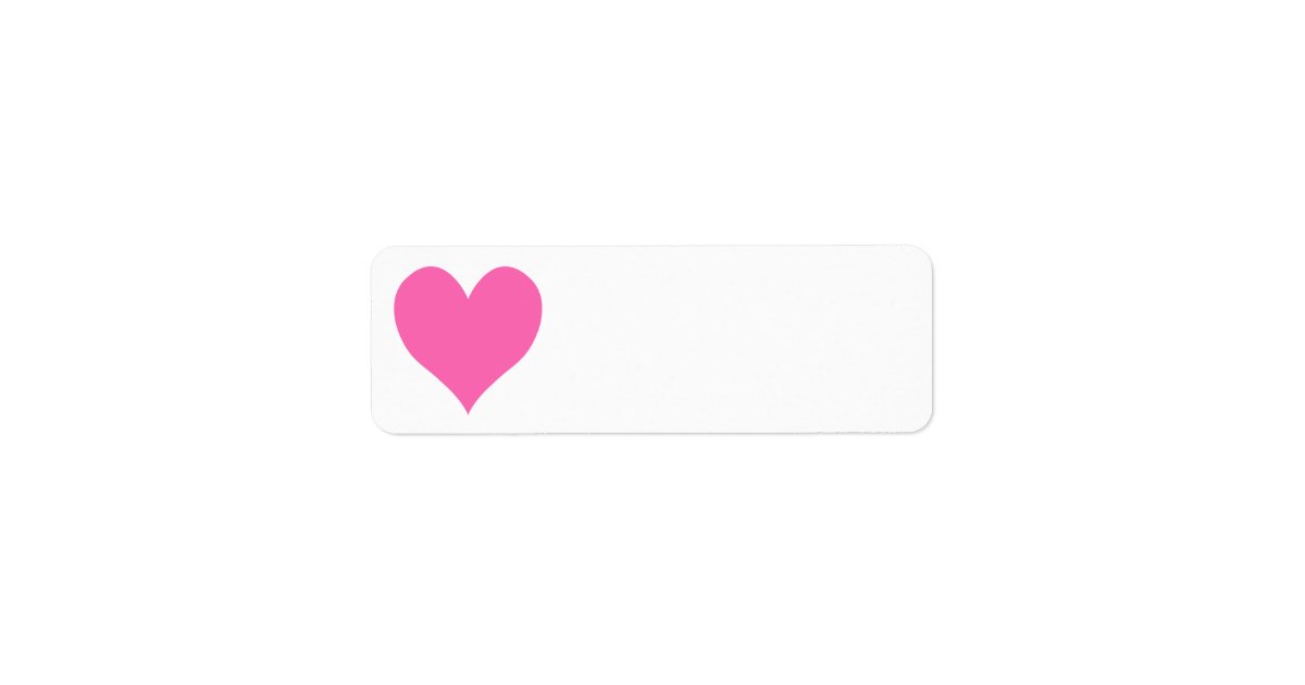Cute Hot Pink Heart Label | Zazzle