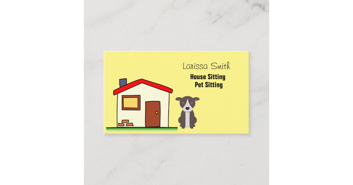 Cute House and Pet Sitting Business Card | Zazzle