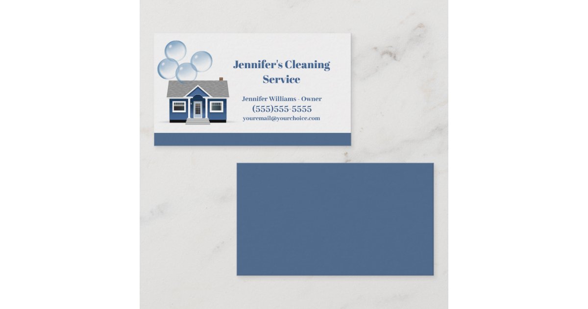 Cute House Cleaning Service Housekeeping Business Card | Zazzle