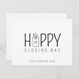 Cute House Happy Closing Day Card | Zazzle