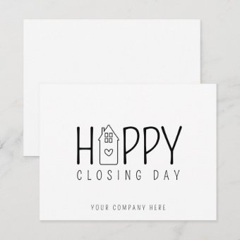 Cute House Happy Closing Day Card | Zazzle