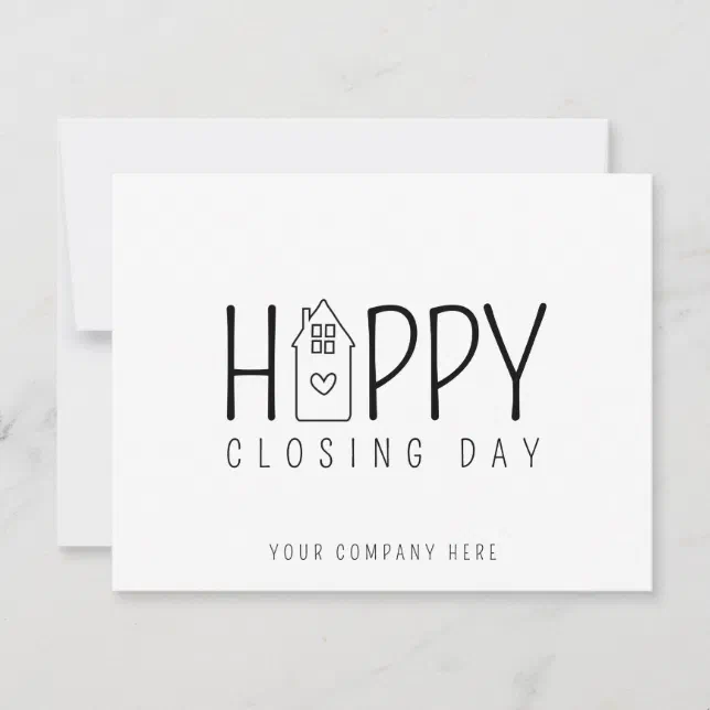 Cute House Happy Closing Day Card | Zazzle