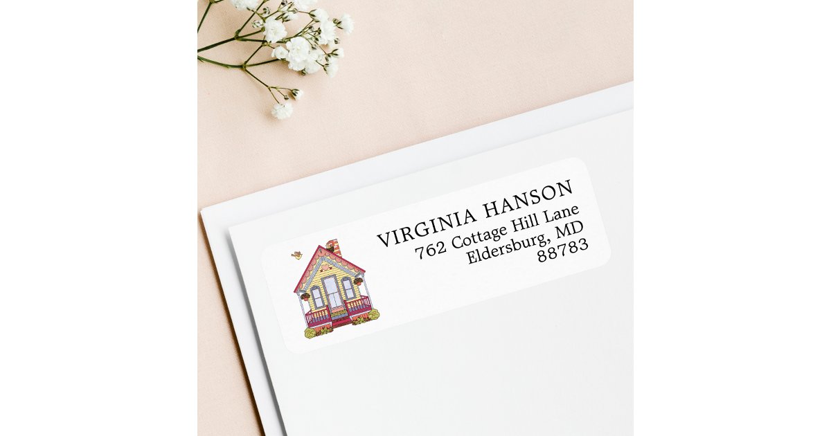 Cute House Return Address Label | Zazzle