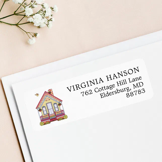 Cute House Return Address Label | Zazzle