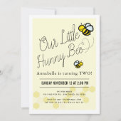 Cute Hunny Bee Yellow Kids Birthday Party Invitation | Zazzle