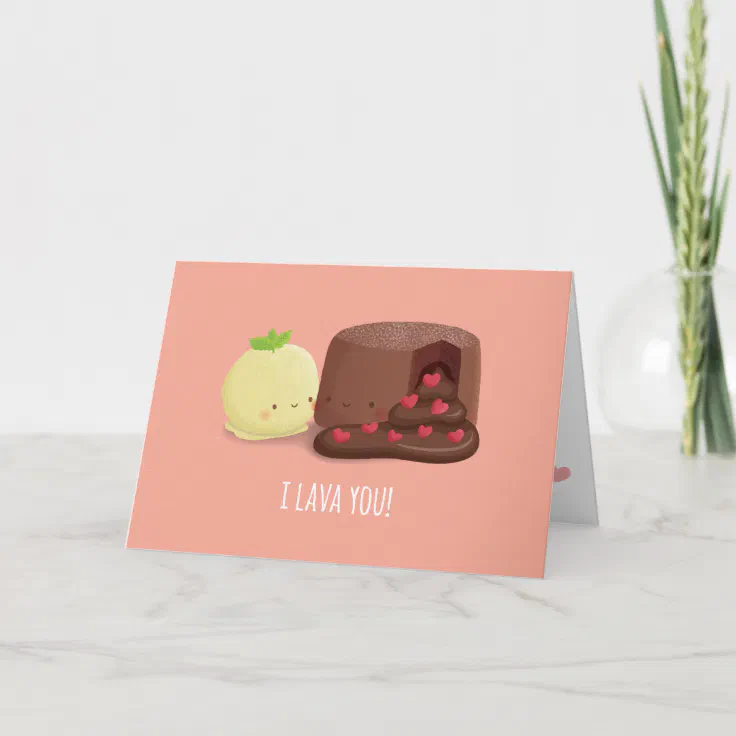 Cute I Lava You Valentines Day Love Greeting Card | Zazzle