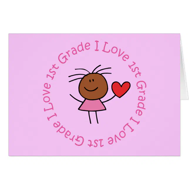 Cute I Love 1st Grade | Zazzle