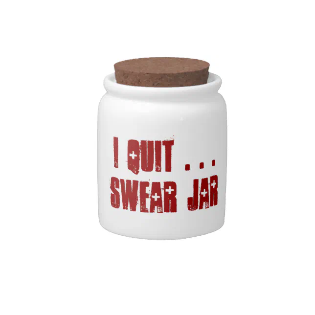 Cute "I Quit" Swear Jar Spare Change Bank | Zazzle