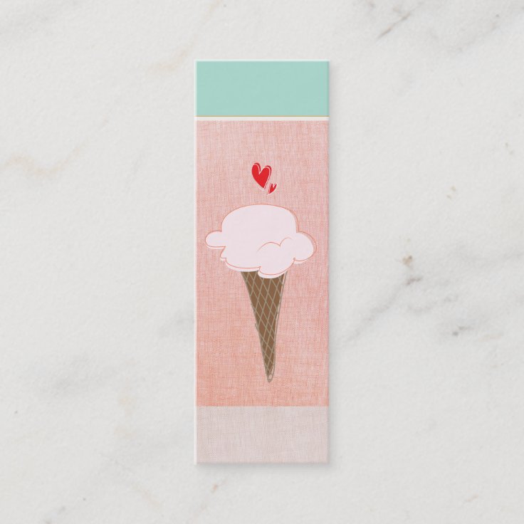 Cute Ice Cream Cone Calling Card | Zazzle