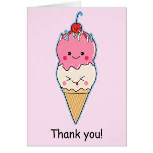 Ice Cream Thank You Cards - Greeting & Photo Cards | Zazzle