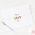 Cute Ice pop birthday Thank you Favour Classic Round Sticker | Zazzle