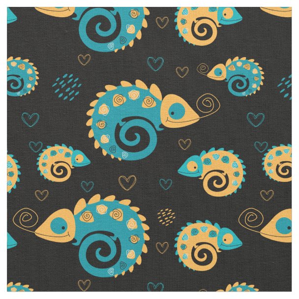 Chameleon Pattern Fabric | Zazzle