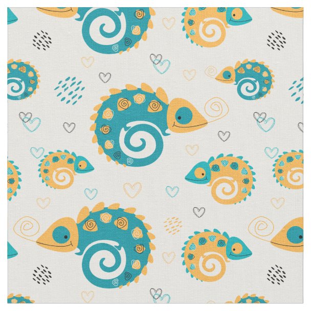 Chameleon Pattern Fabric | Zazzle