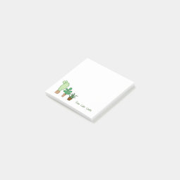 Cute Illustrated Pots of Succulents and Cactus Post-it Notes | Zazzle