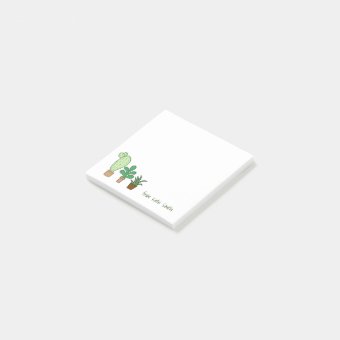 Cute Illustrated Pots of Succulents and Cactus Post-it Notes | Zazzle