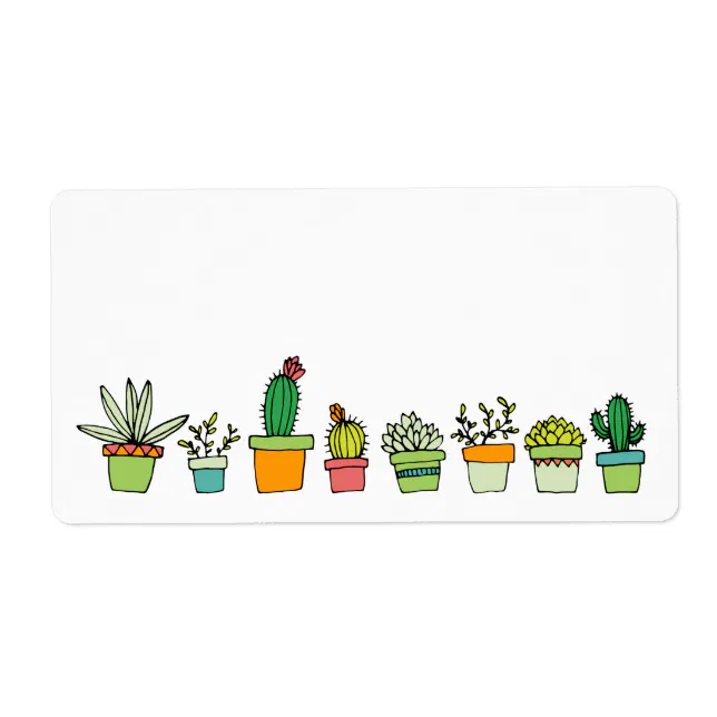 Cute Illustrated Succulent Garden Label | Zazzle