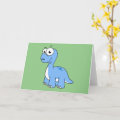 Cute Illustration Of A Brontosaurus. Card | Zazzle