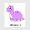 Cute Illustration Of A Brontosaurus Dinosaur. Sticker | Zazzle