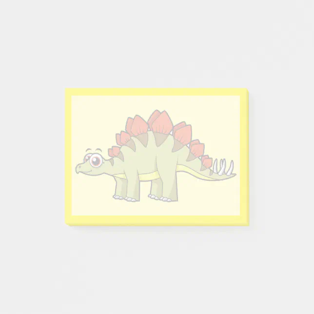 Cute Illustration Of A Stegosaurus Dinosaur. Post-it Notes | Zazzle
