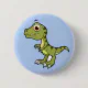 Cute Illustration Of A Tyrannosaurus Rex. Button | Zazzle