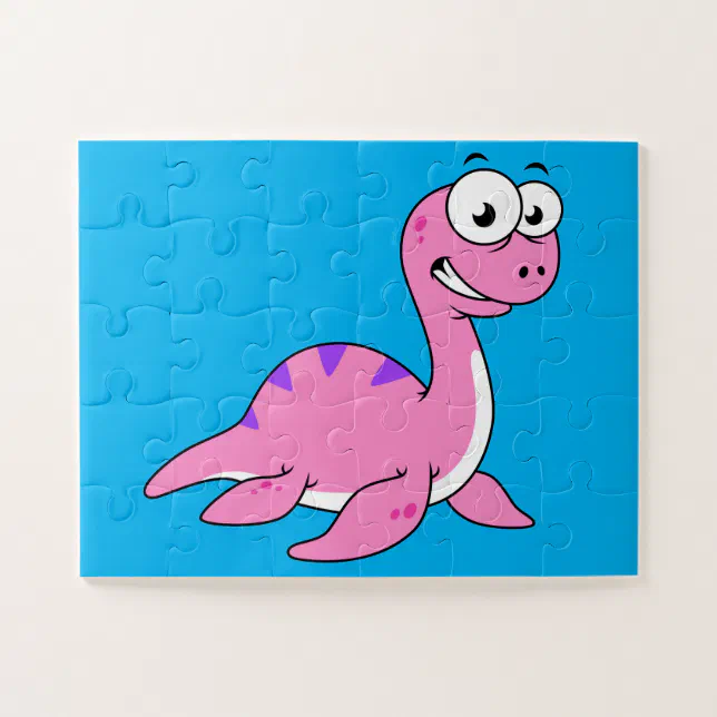 Cute Illustration Of The Loch Ness Monster. Jigsaw Puzzle | Zazzle