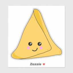 Cute Indian Samosa Kawaii Character Sticker | Zazzle