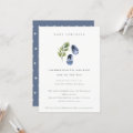 Cute Ink Blue Shoes Foliage Boy Baby Sprinkle Invitation | Zazzle