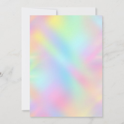 Cute iridescent unicorn faux glitter monogram invitation | Zazzle