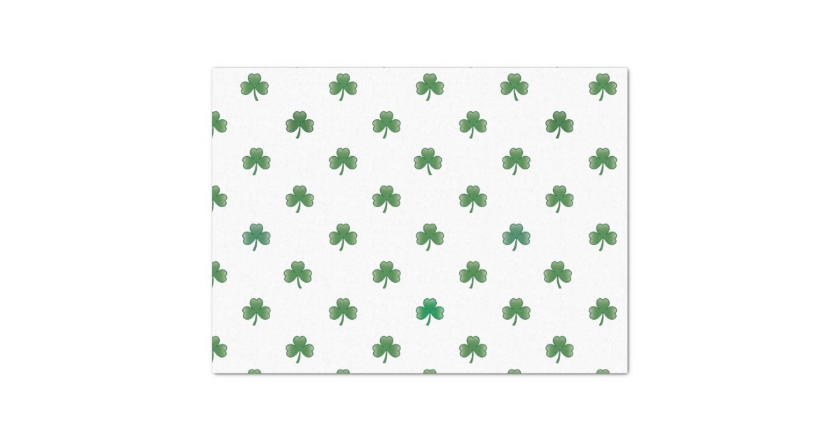 Cute Irish Clover pattern Tissue Paper | Zazzle