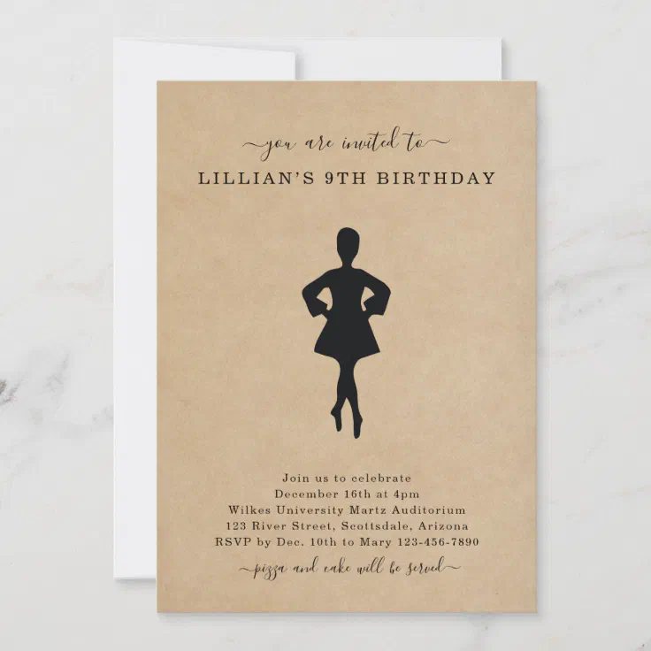 Cute Irish Dancing Birthday Invitation | Zazzle