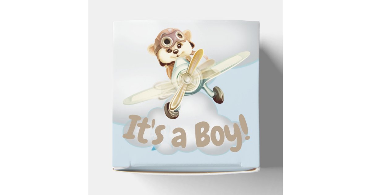 Cute "It's a Boy!" Baby Shower or Custom Birthday Favor Boxes | Zazzle