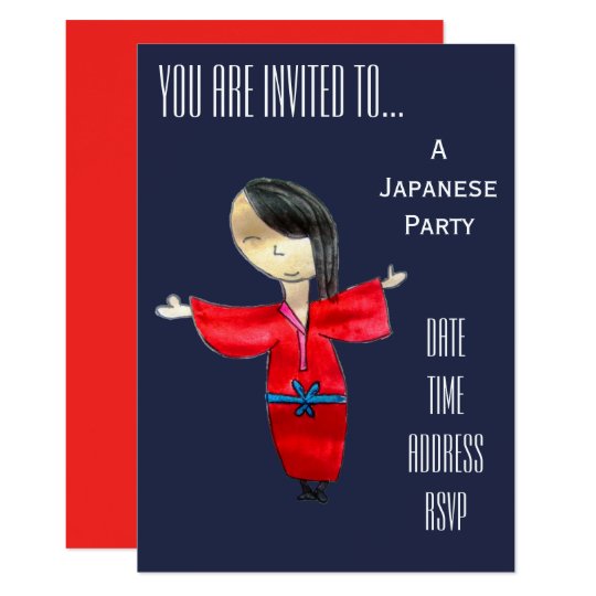Cute Japanese themed Japan party Invitation | Zazzle.com