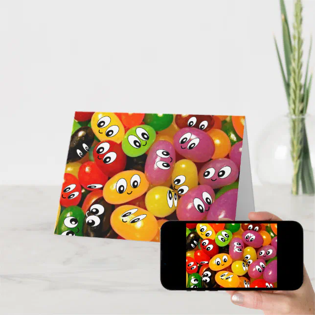 Cute Jelly Bean Card | Zazzle