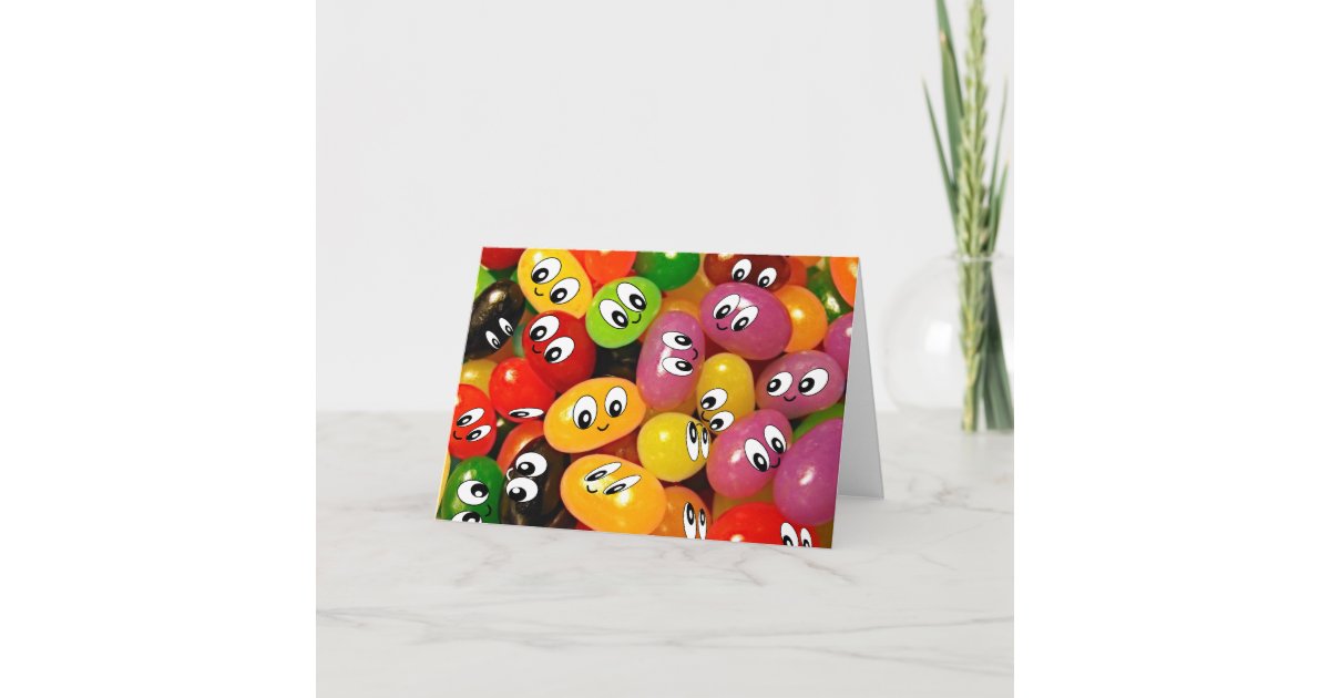 Cute Jelly Bean Card | Zazzle