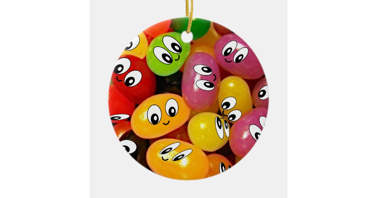 Cute Jelly Bean Ceramic Ornament | Zazzle