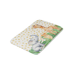 Cute Jungle Safari Animal Baby & Kids Bath Mat | Zazzle