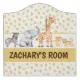 Cute Jungle Safari Animal Kids Room Door Sign | Zazzle