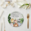 Cute Jungle Safari Animals Forest Paper Plates | Zazzle