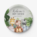 Cute Jungle Safari Animals Forest Paper Plates | Zazzle